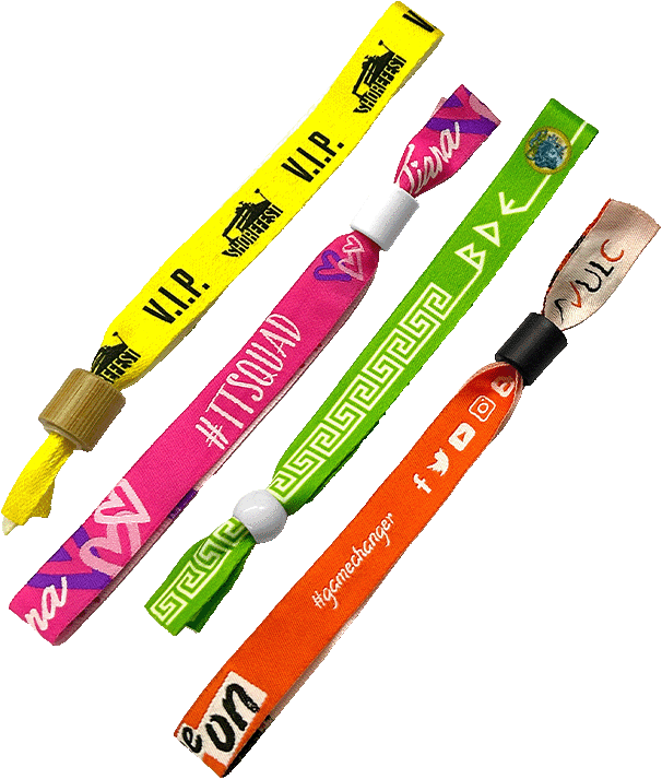 Cheap Custom Cloth Wristbands Bulk from $0.29