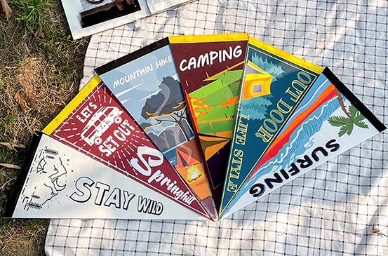 Multi-Size Custom Pennants Bulk from $0.99