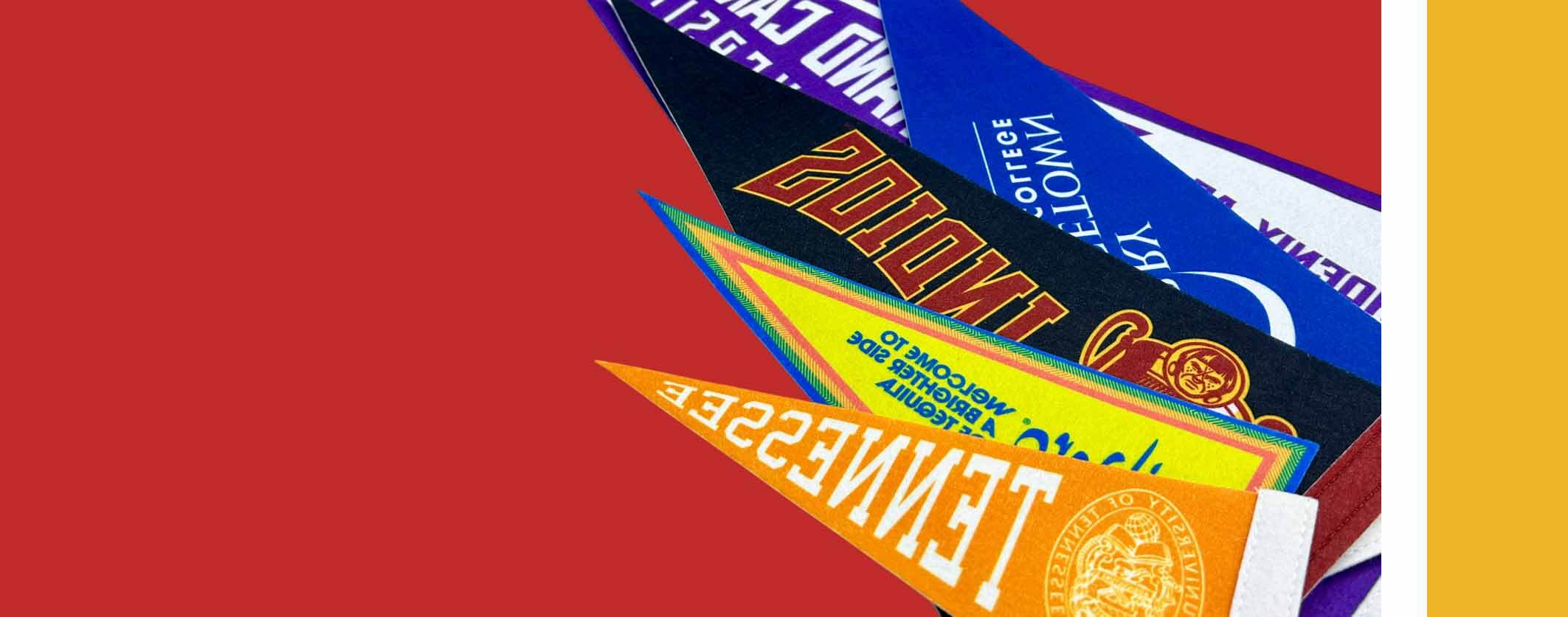 Multi-Size Custom Pennants Bulk from $0.99