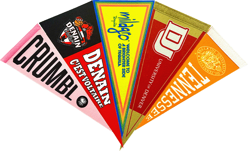 Multi-Size Custom Pennants Bulk from $0.99